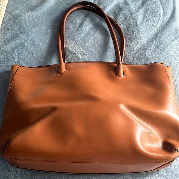 Lodis | Bags | Lodis Audrey Caramel Leather Rfid Laptop Bag | Poshmark